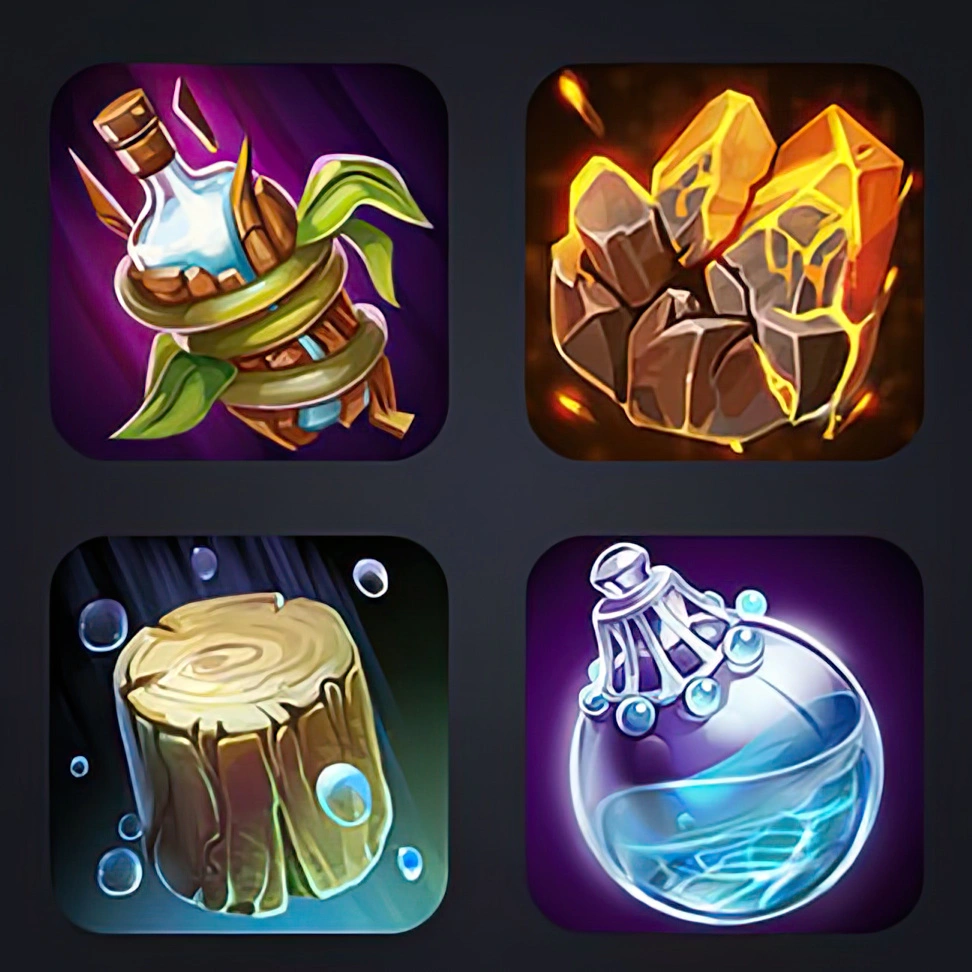 RPG icon pack | Mobile Game Heroes and Titans