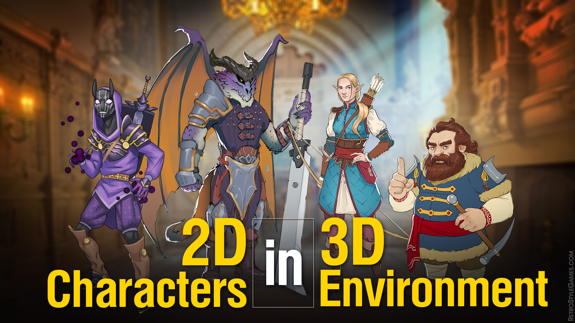 Successful Examples of 2D Characters in 3D Environments