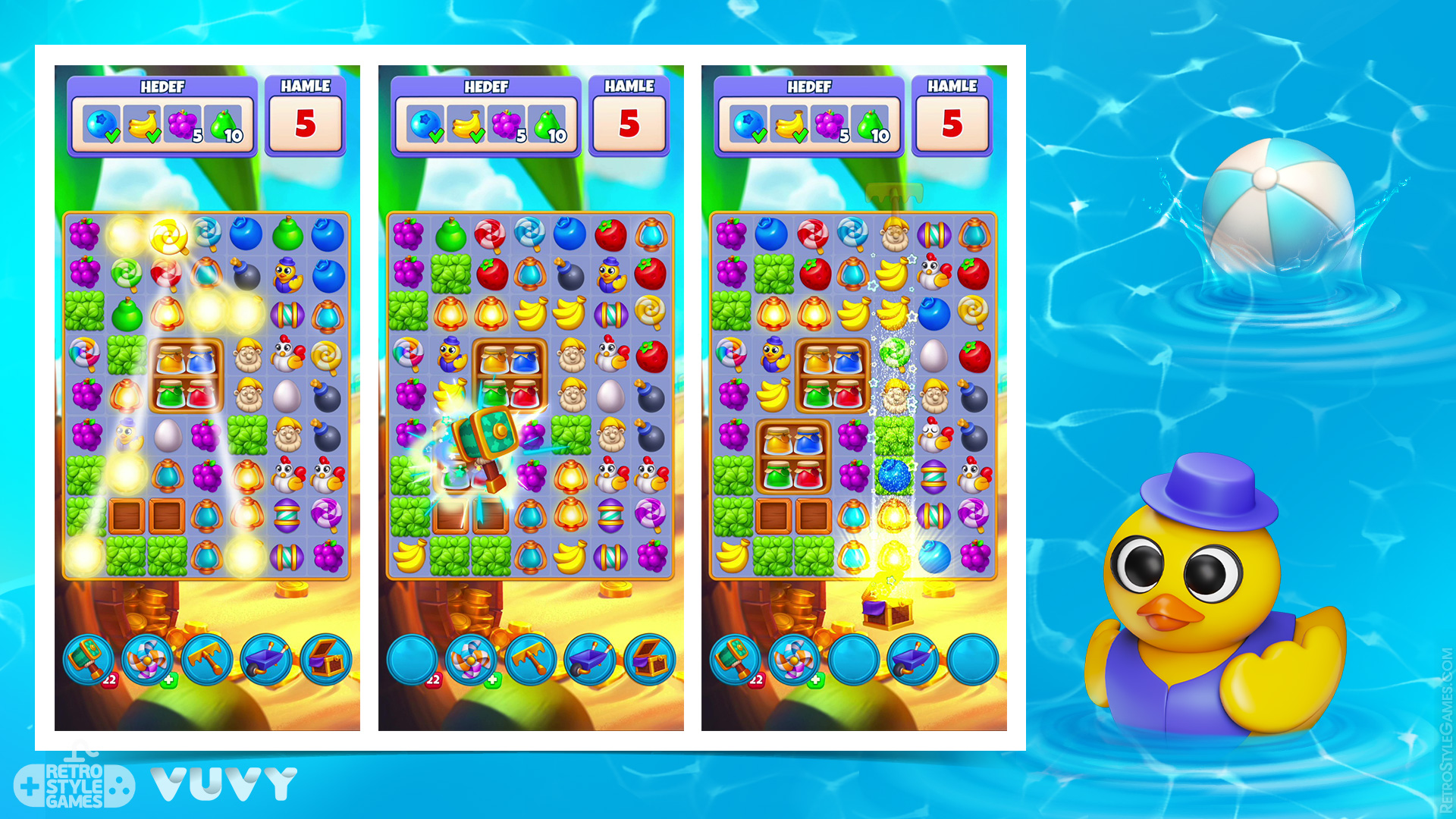 Match-3 Game Icons & Backgrounds | Berry Match Project