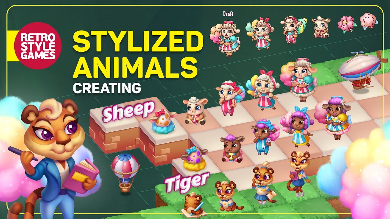 Stylized Animals - 3D Character Modeling - Isometric Sprite