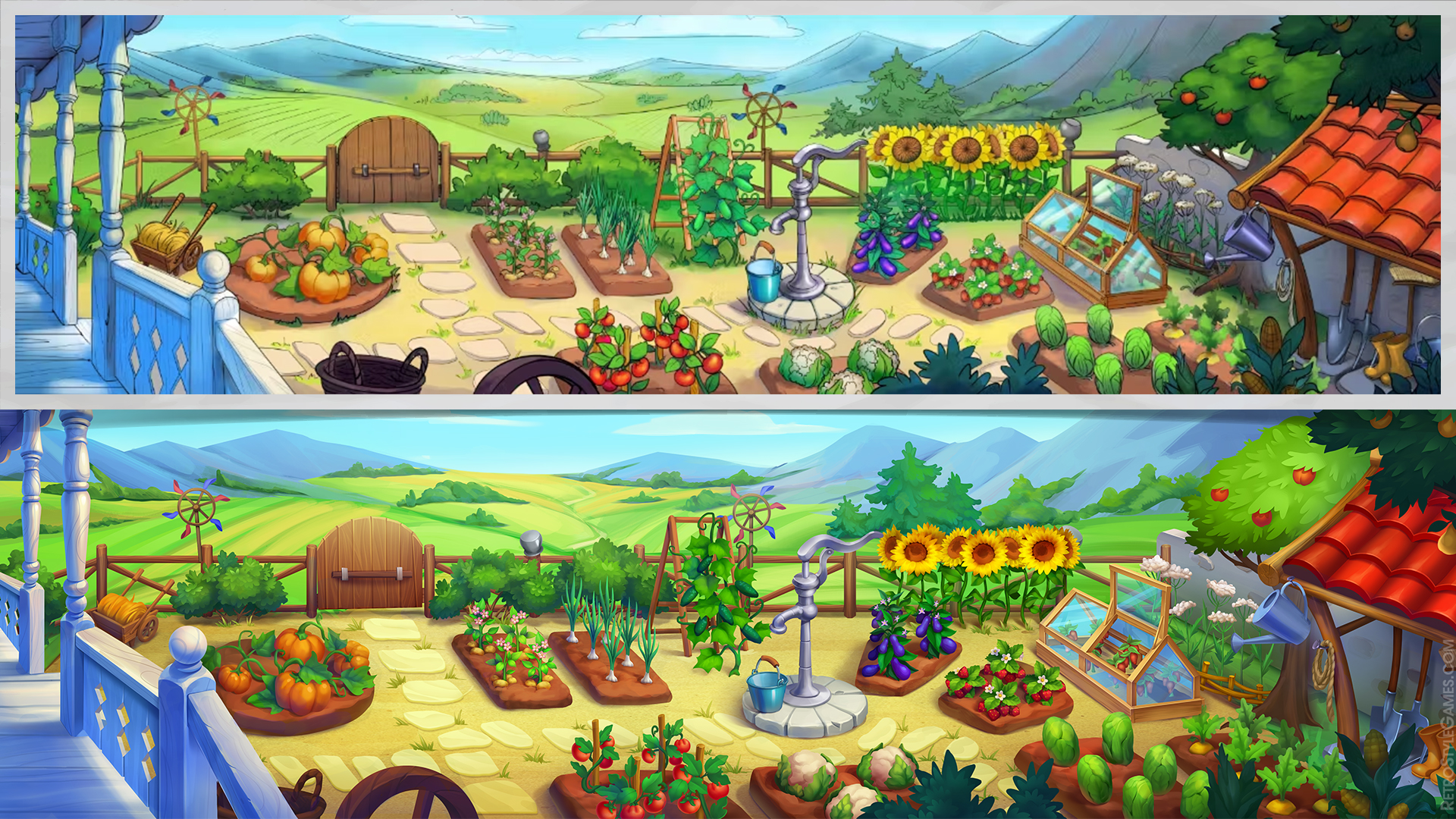 2D Cartoon Backgrounds & UI/UX | Cinderella Solitaire TriPeaks