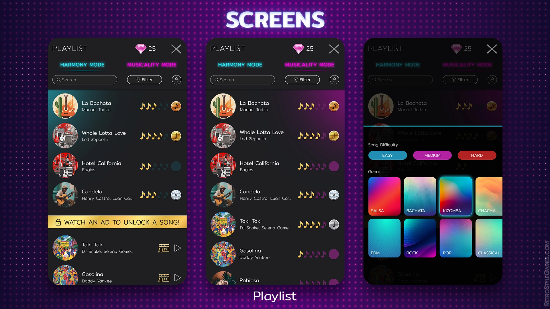 Musicality Beats – Mobile Rhythm Game UI Design & Development